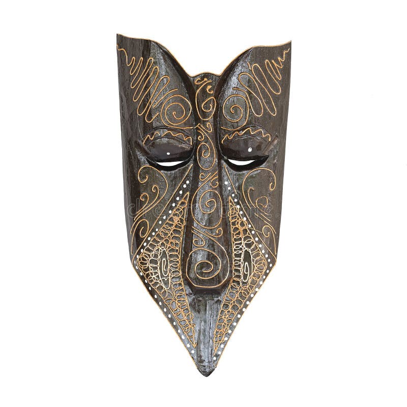 Indonesian Bali Wooden Mask Stock Image - Image of tattoo, butterfly ...