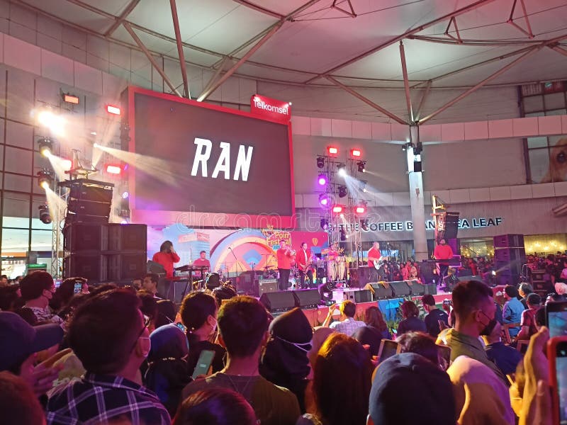 Indonesian Band Called RAN Performance on a Small Music Stage Editorial ...