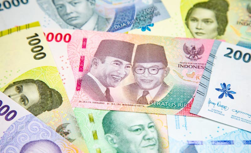 Indonesian banknotes stock image. Image of bill, government - 267849579