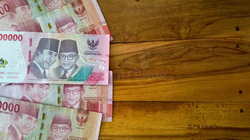 Indonesian Banknotes Worth 100000 Rupiah Stock Image - Image of note ...