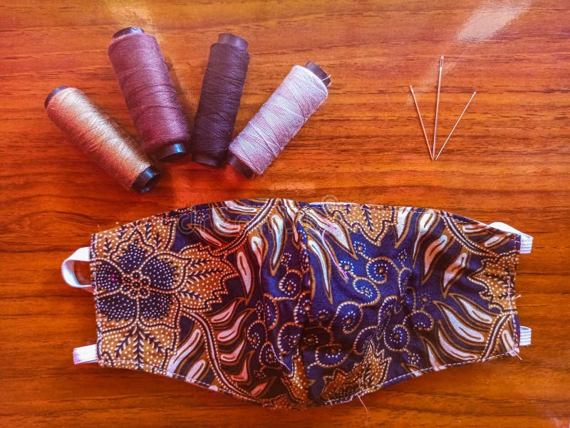 Indonesian Batik Design Mask. Stock Photo - Image of purple, finger ...