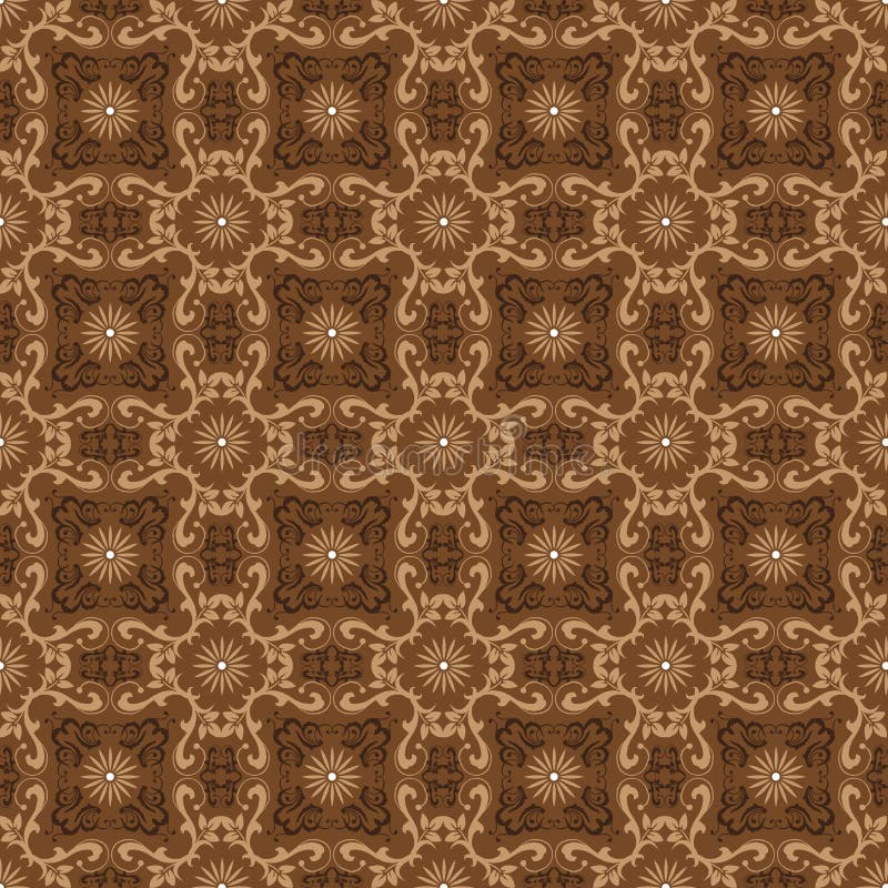 Indonesian Batik Motifs with Distinctive Patterns and Smooth Brown ...