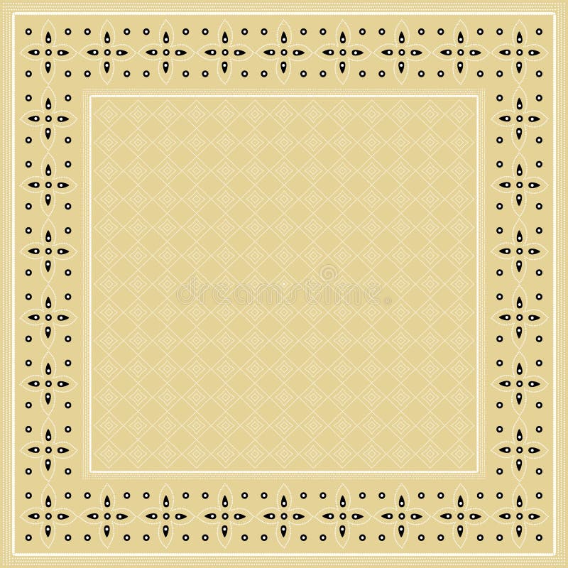 Square Frame Made from Hungarian Embroidery Pattern Stock Vector ...