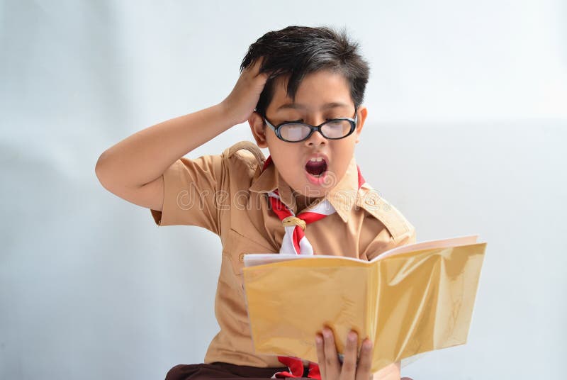 Indonesian Boy Scouts with Show His Hand Muscle Stock Photo - Image of ...