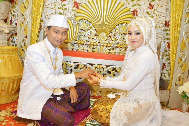 Indonesian bridal couples stock photo. Image of happiness - 52076726