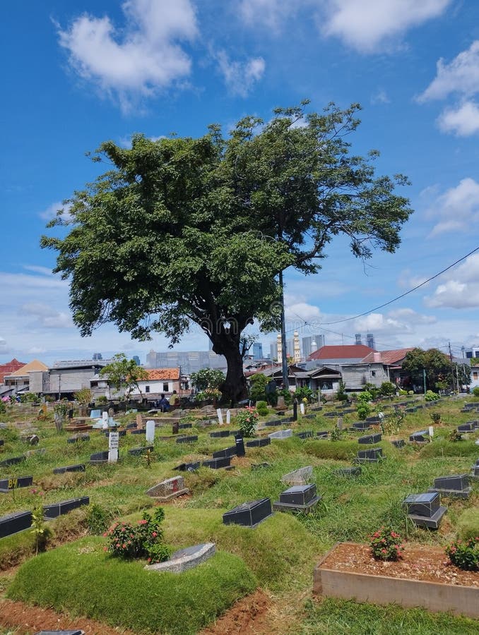 Indonesian cemetery stock photo. Image of blue, tomb - 375228304