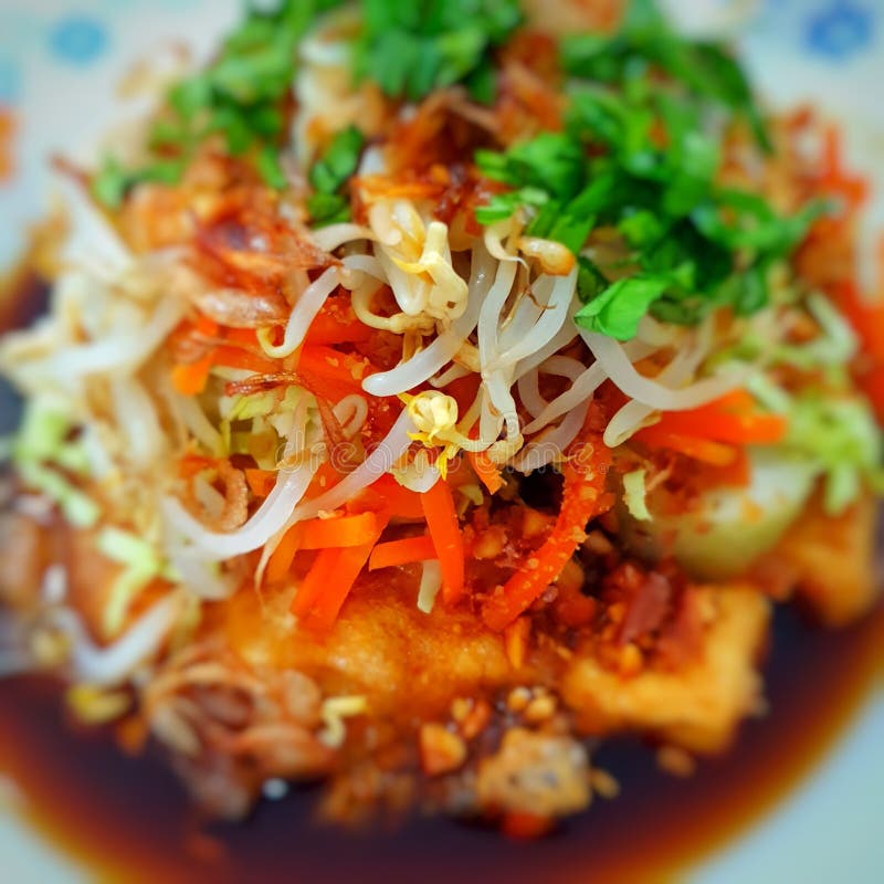 Indonesian Cuisine Called & X22;tahu Campur& X22; Stock Photo - Image ...