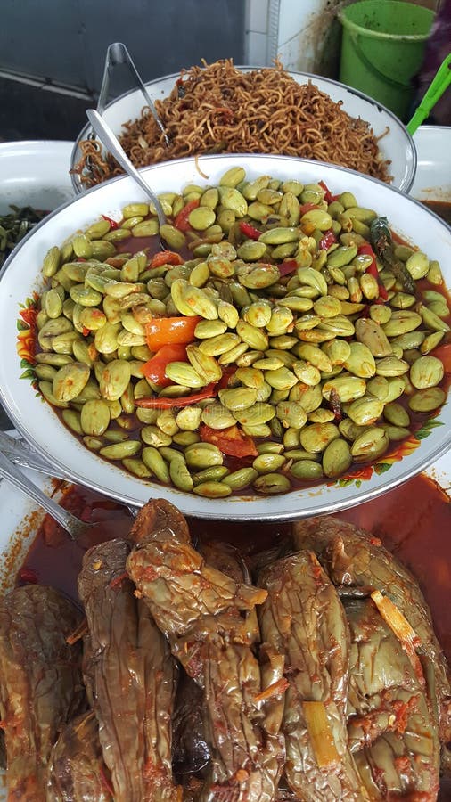 Indonesian Cuisine Terong and Petai Stock Photo - Image of seafood ...