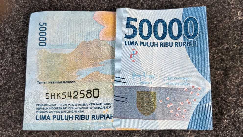 Indonesian Currency Denominated in 50000 Rupiah or 50k Stock Photo ...