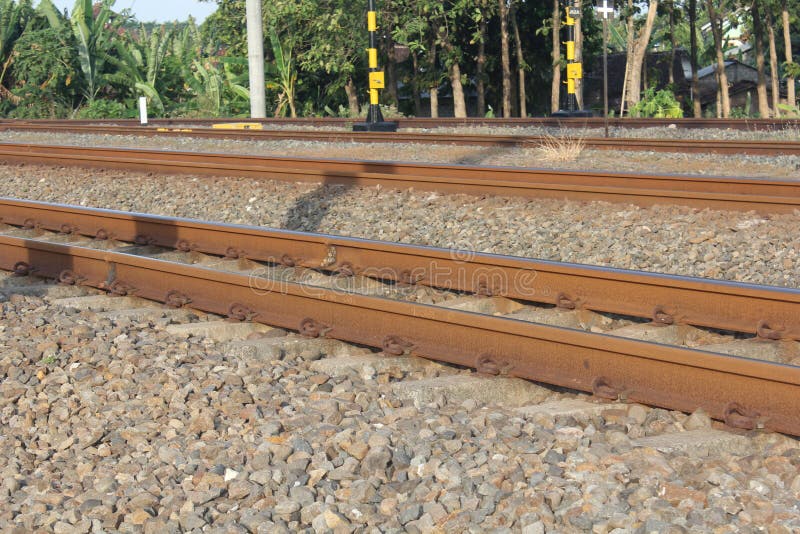 Indonesian Electric Train Rail Stock Image - Image of indonesian, wire ...