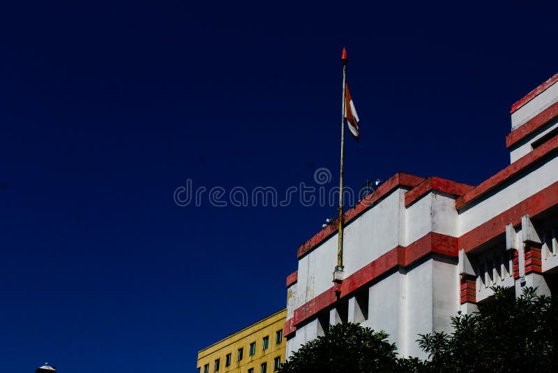 Indonesian Flag on the Ex Internatio Building Editorial Stock Image ...