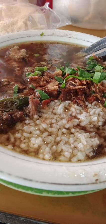 Indonesian Food, Called Soup Rawon Stock Photo - Image of food, called ...