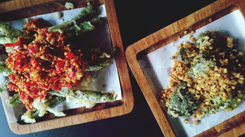 Indonesian Fried Crispy with Topping Stock Photo - Image of cuisine ...