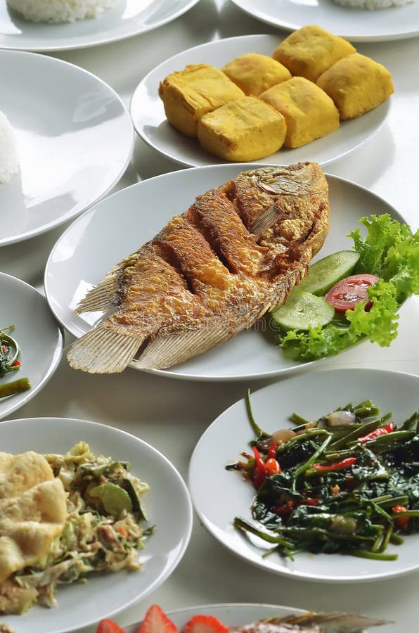 Indonesian Fried Fish stock photo. Image of plate, lunch - 23568858