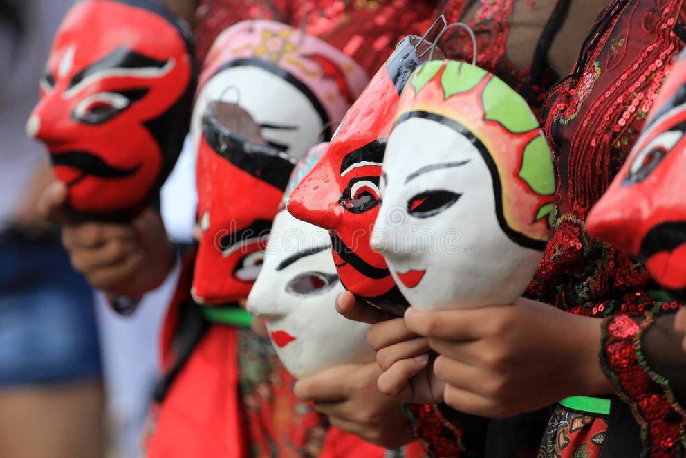 Indonesian Javanese Masquerade Masks Stock Image - Image of mask ...