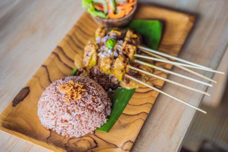 Indonesian Lunch Set Menu, Rice, Vegetables, Tempe Stock Photo - Image ...