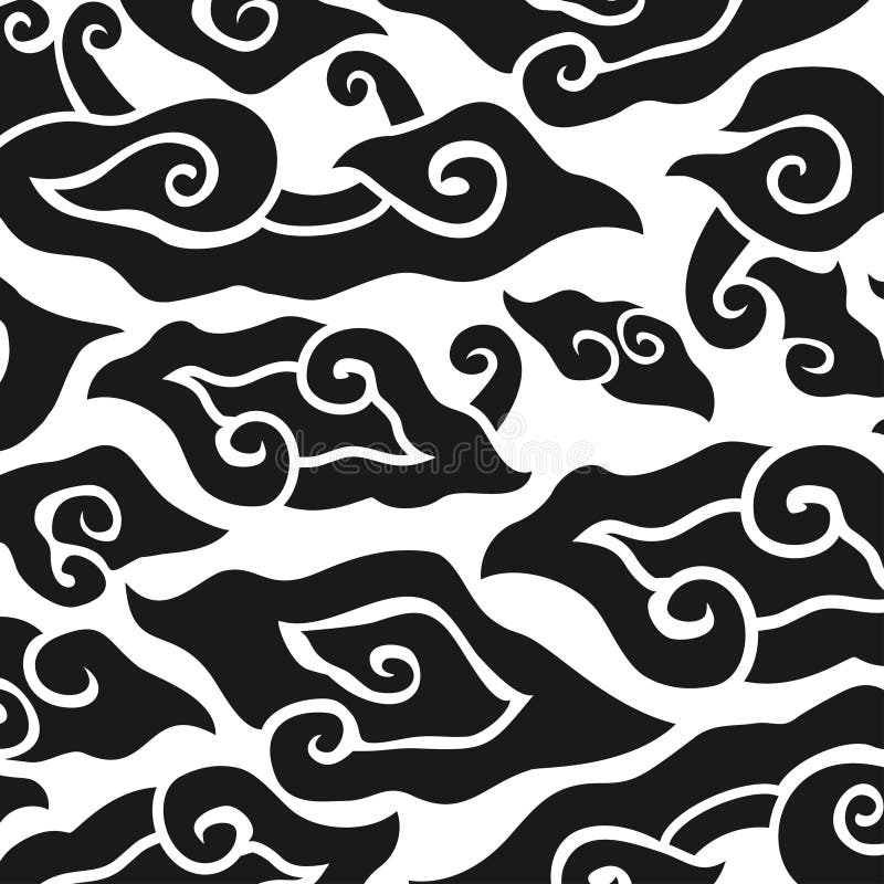 Indonesian Mega Mendung Batik Heritage Element Vector Design Stock ...