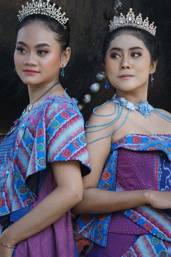 Indonesian Model with Batik Clothes. Batik is One of Indonesian Fabrics ...