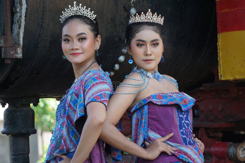 Indonesian Model with Batik Clothes. Batik is One of Indonesian Fabrics ...