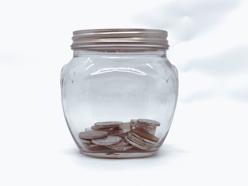 Indonesian Money or Rupiah on the Jar. Isolated Background. Close Up ...