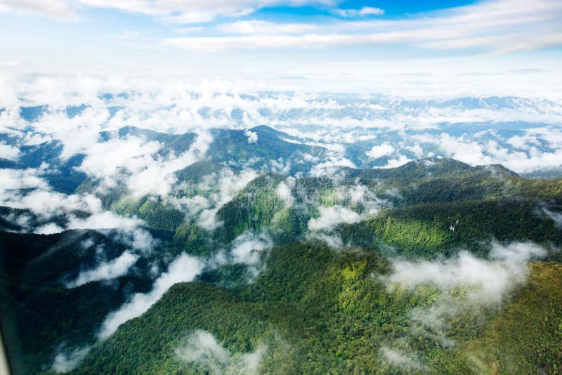 Indonesian Mountains stock photo. Image of aerial, cloud - 7814212