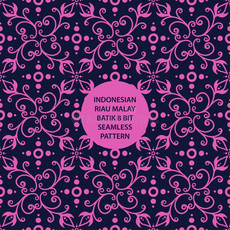 Indonesian Riau Malay Batik Ornament Seamless Pattern Stock Vector ...