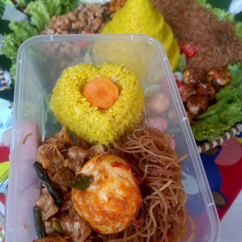 Indonesian Rice for Party and Anniversary Stock Image - Image of party ...