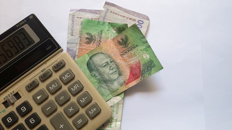 Indonesian Rupiah Banknotes and Calculators Stock Image - Image of cash ...