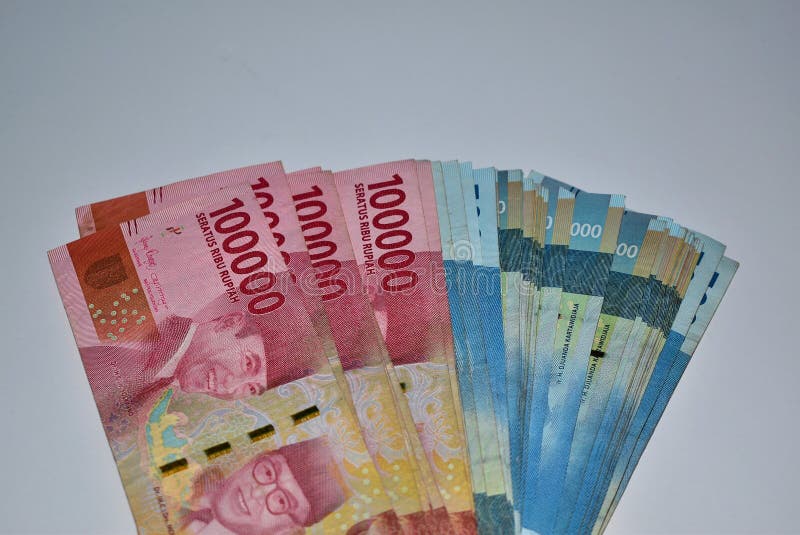 Indonesian Rupiah Banknotes in the 100,000 and 50,000 Denominations ...