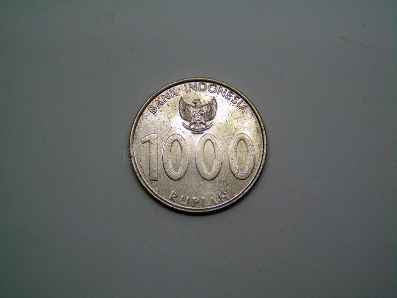 An Indonesian Rupiah Coin Worth One Thousand Stock Photo - Image of ...