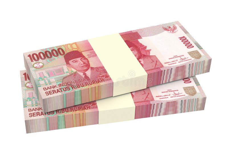Indonesian Rupiah Money Isolated on White Background. Stock ...