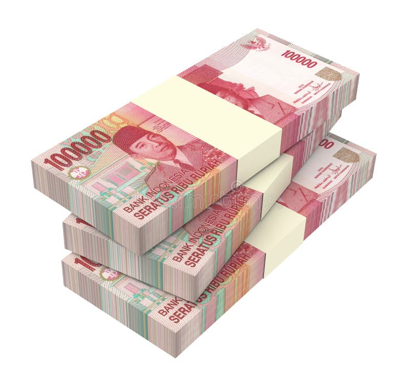 Indonesian Rupiah Money Isolated on White Background. Stock ...