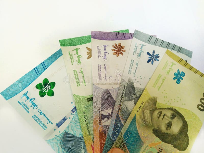 Indonesian Rupiah Money. New 2022 Series Isolated on White Background ...