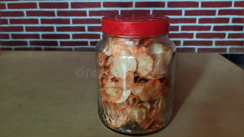 Indonesian Specialty, Delicious Balado Taro Chips Stock Photo - Image ...