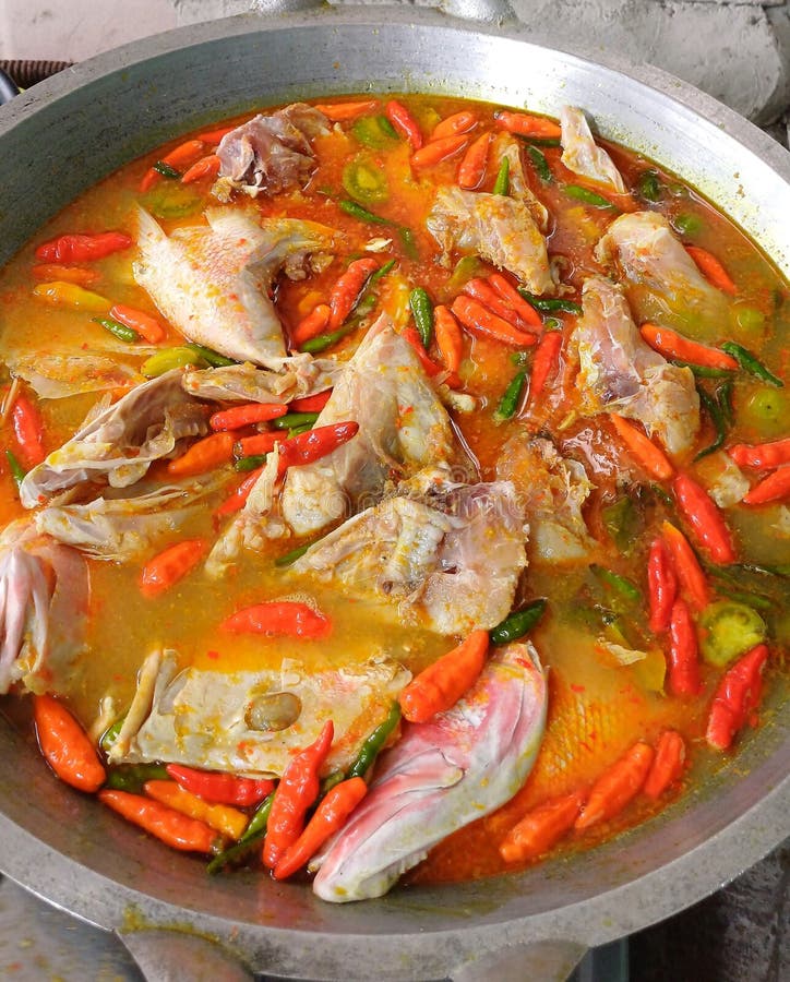 Indonesian Traditional Food Snapper Head Stock Image - Image of ...