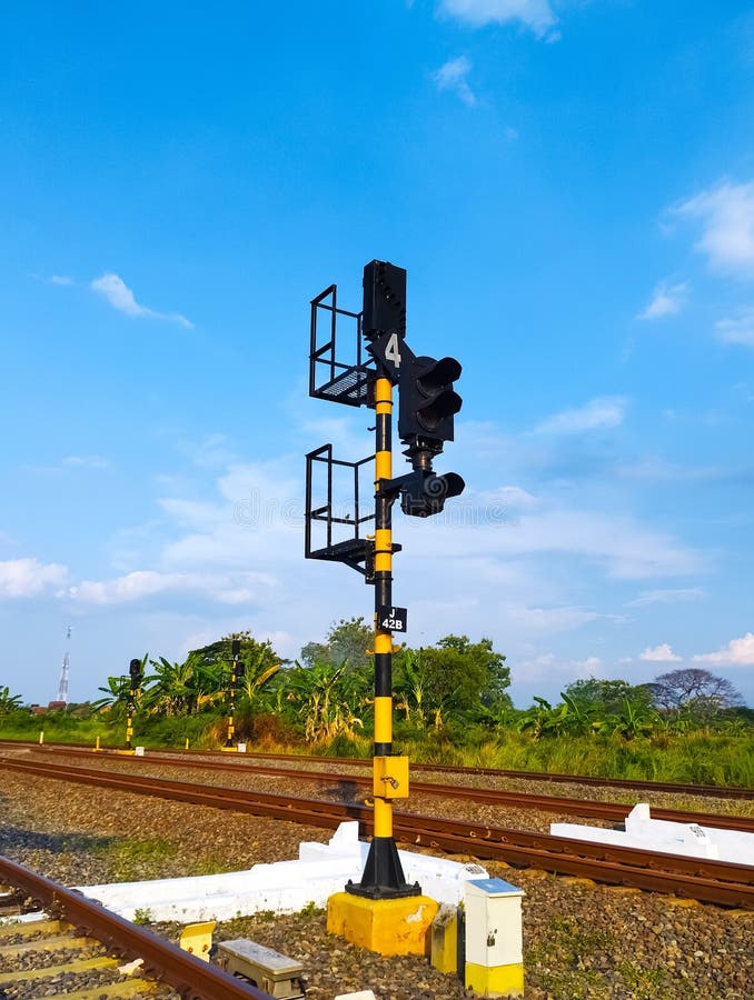 Indonesian Train Railroad Crossing. Stock Photo - Image of road ...