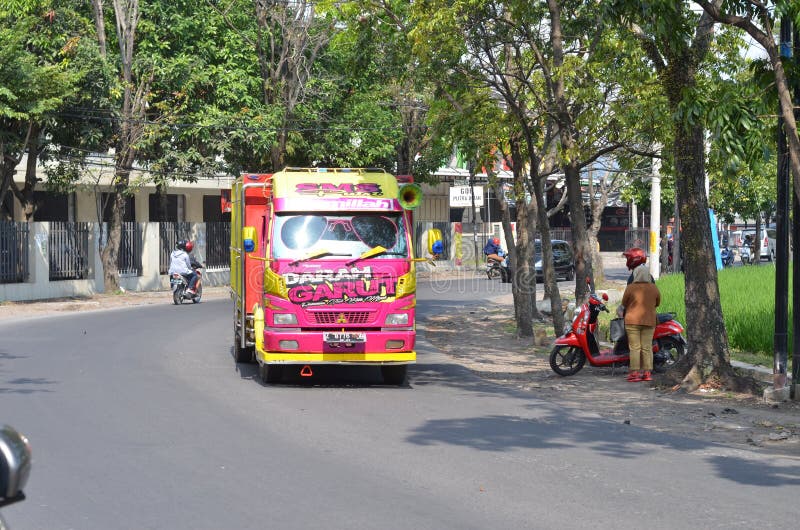 Indonesia Truck Logistic in the Road Editorial Photo - Illustration of ...