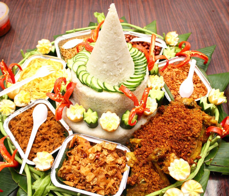 Indonesian Tumpeng stock photo. Image of tumpeng, coconut - 15941862