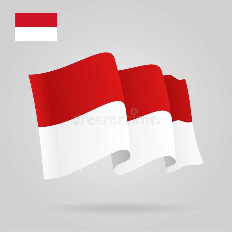 Indonesian Waving Flag. Vector Illustration. Stock Vector ...