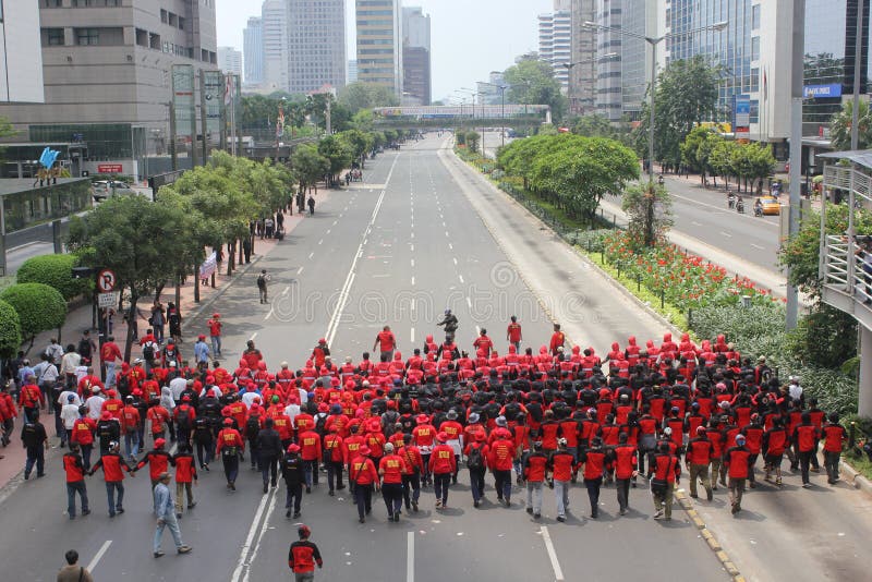 Indonesian Workers Rally in Labor Day Editorial Photography - Image of ...