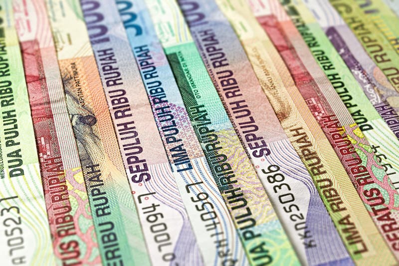 Indonesisches Geld Rupiahidr Isoliert Auf Weißem Hintergrund. Eng ...