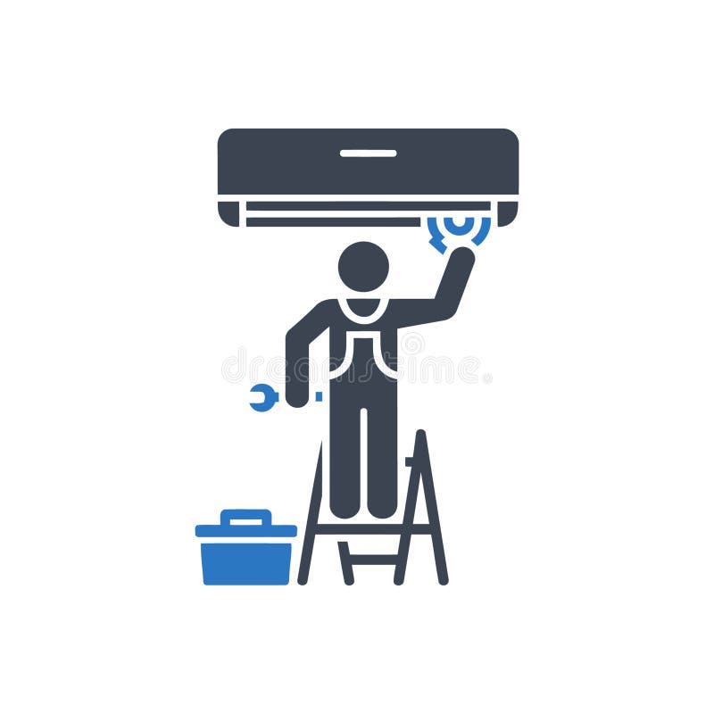 Indoor AC Service icon stock vector. Illustration of icon - 372766787