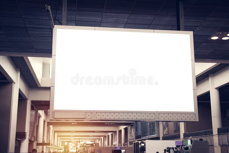 Indoor Advertising Billboards Stock Photo - Image of poster, billboard ...