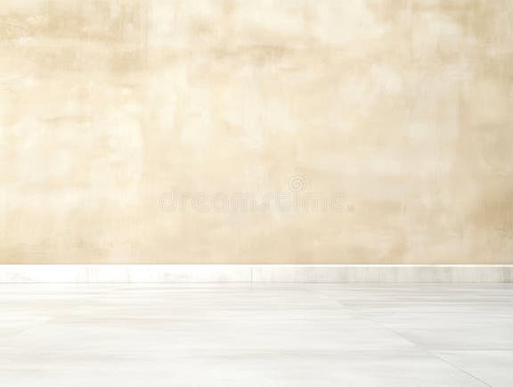 Neutral Beige Wall with White Baseboard in Minimalistic Indoor Space ...