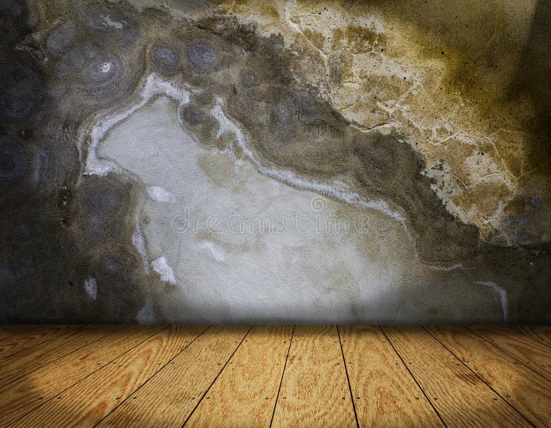 Indoor Background with Colored Wall an Wooden Plank Floor Stock Image ...