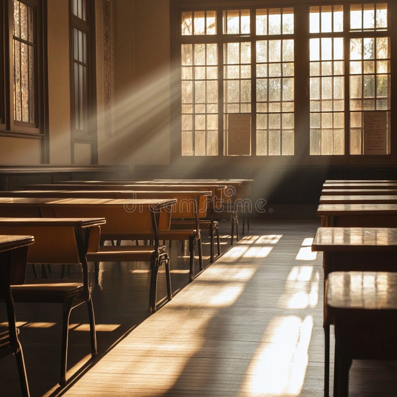 Indoor Background Theme of Empty Classroom Stock Image - Image of ...