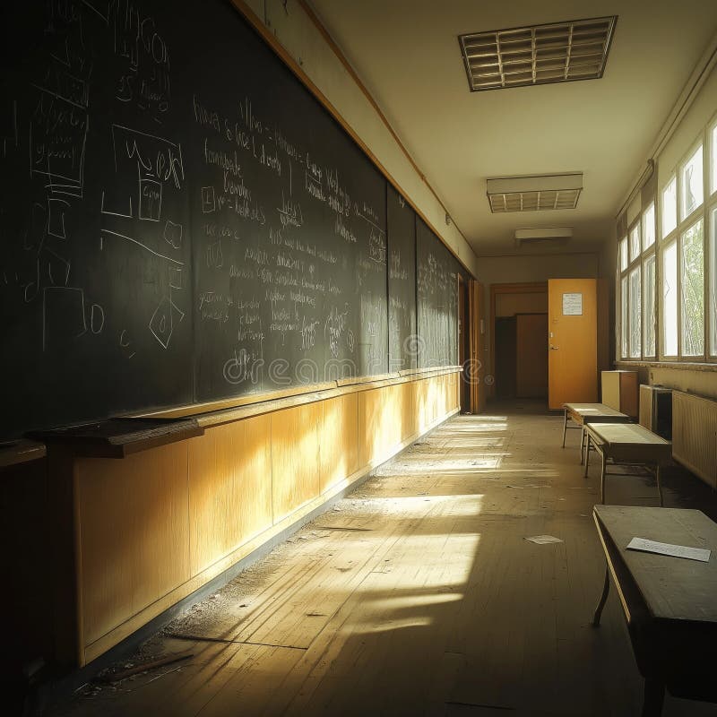 Indoor Background Theme of Empty Classroom Stock Photo - Image of ...