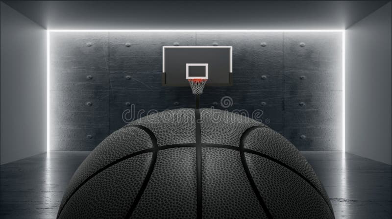 Indoor Basketball Court with Black Balls Editorial Photography ...