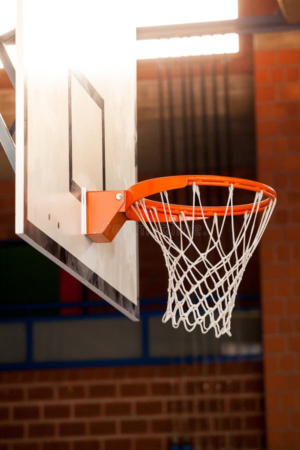 Indoor basketball hoop stock image. Image of sport, backboard - 69899599