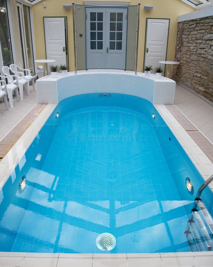 Indoor Beautiful Swiming-pool Stock Photo - Image of water, pool: 13847034
